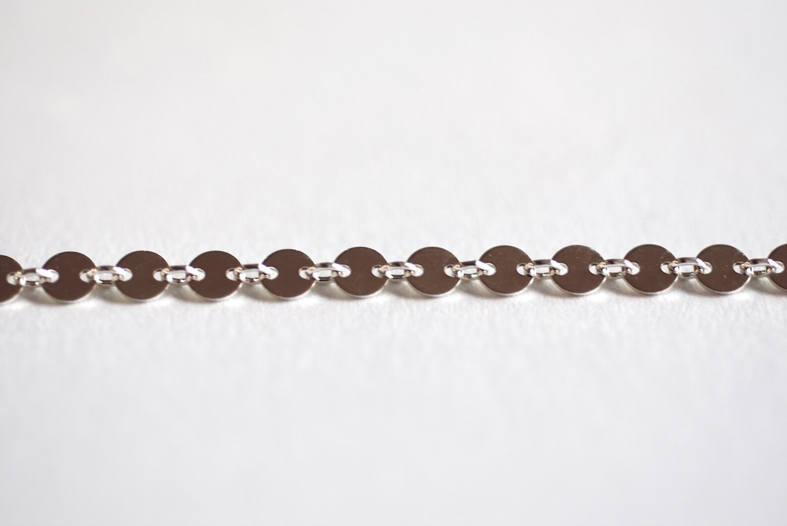 Sterling Silver 4mm Round Disc Chain 925 Sterling Silver - Etsy