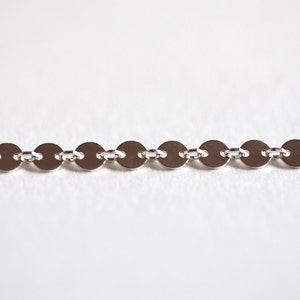Sterling Silver 4mm Round Disc Chain- 925 Sterling Silver Round Disc ...