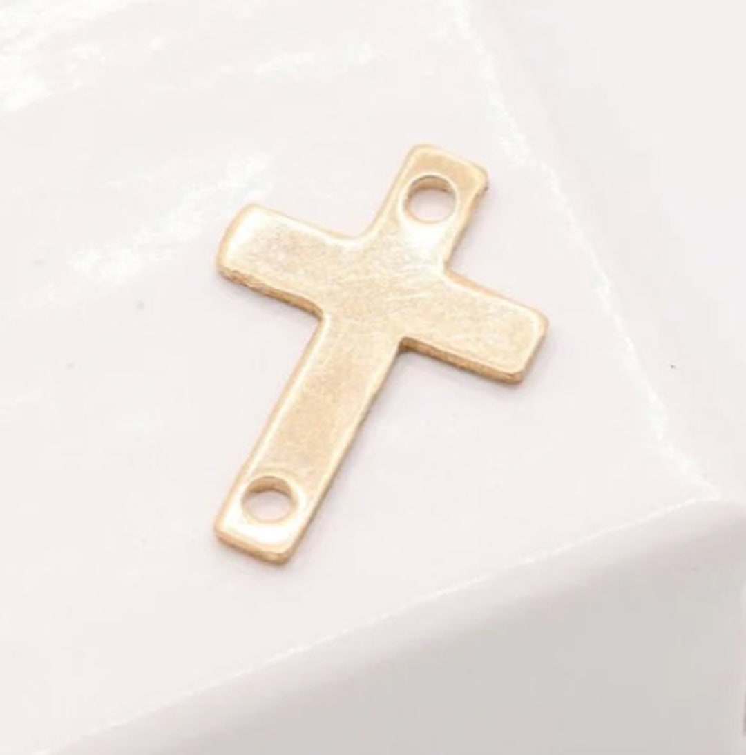 Wholesale Tiny Cross Connector Link Sideways Charm Gold Filled or ...