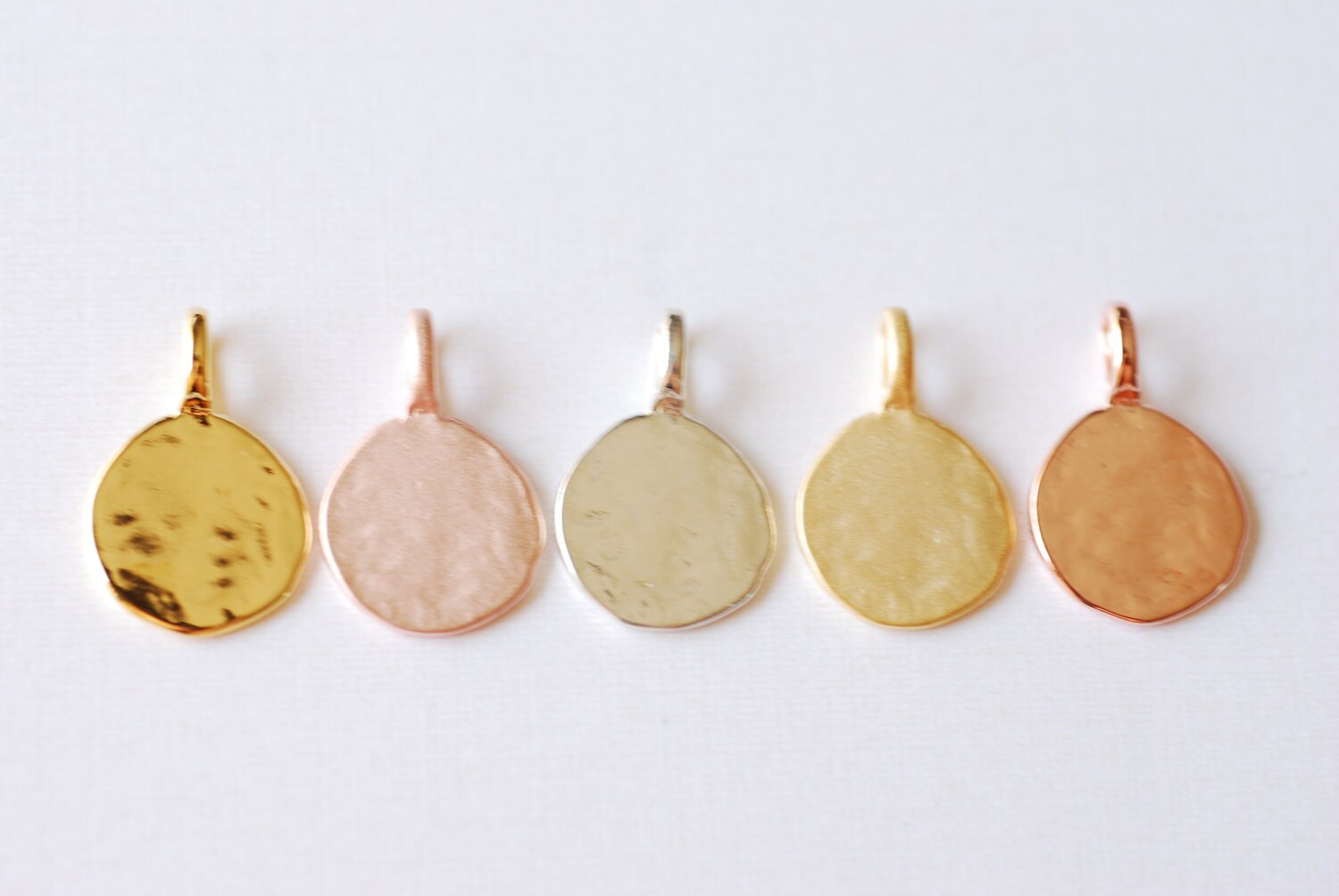 Shiny Vermeil Gold Blank Disc- 18k Gold Plated Over Sterling Silver ...