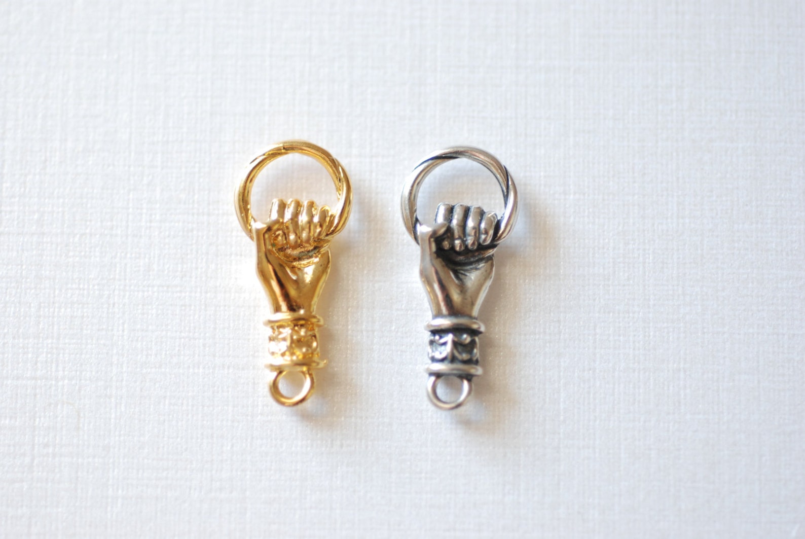 Shiny Vermeil Gold Hand Connector 18k Gold Plated Over - Etsy