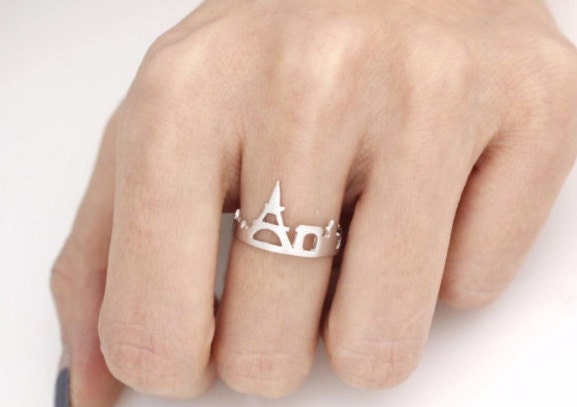 Paris Cityscape Adjustable Ring Paris France Skyline Ring | Etsy