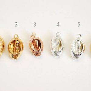 Real Natural Cowrie Shell, Gold, Sterling Silver, Rose Gold, Gold ...