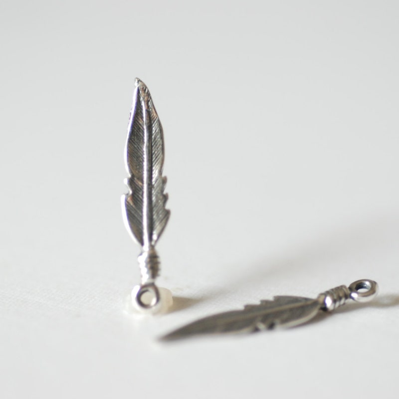 Feather Charm - Etsy