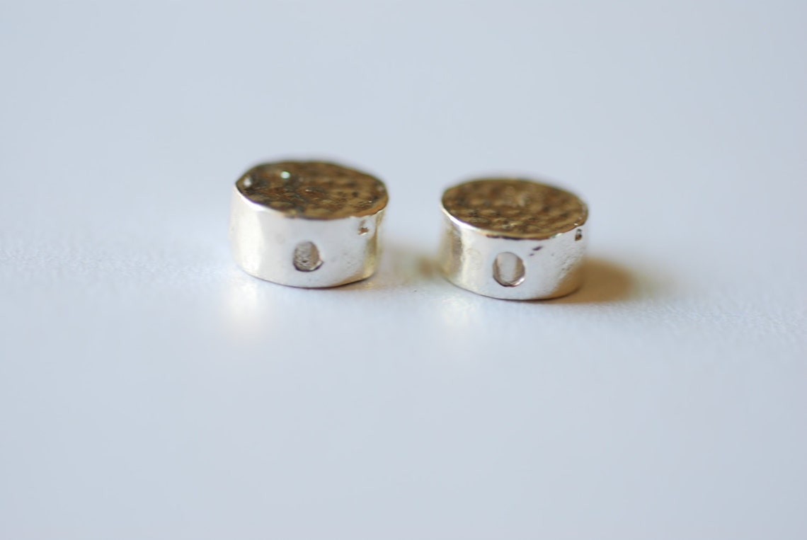 Sterling Silver Flat Round Circle Beads- 925 Sterling Silver Round ...