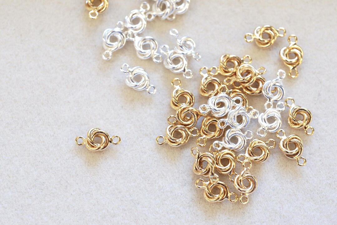 Love Knot Connector Gold Filled and Sterling Silver Permanent Jewelry ...