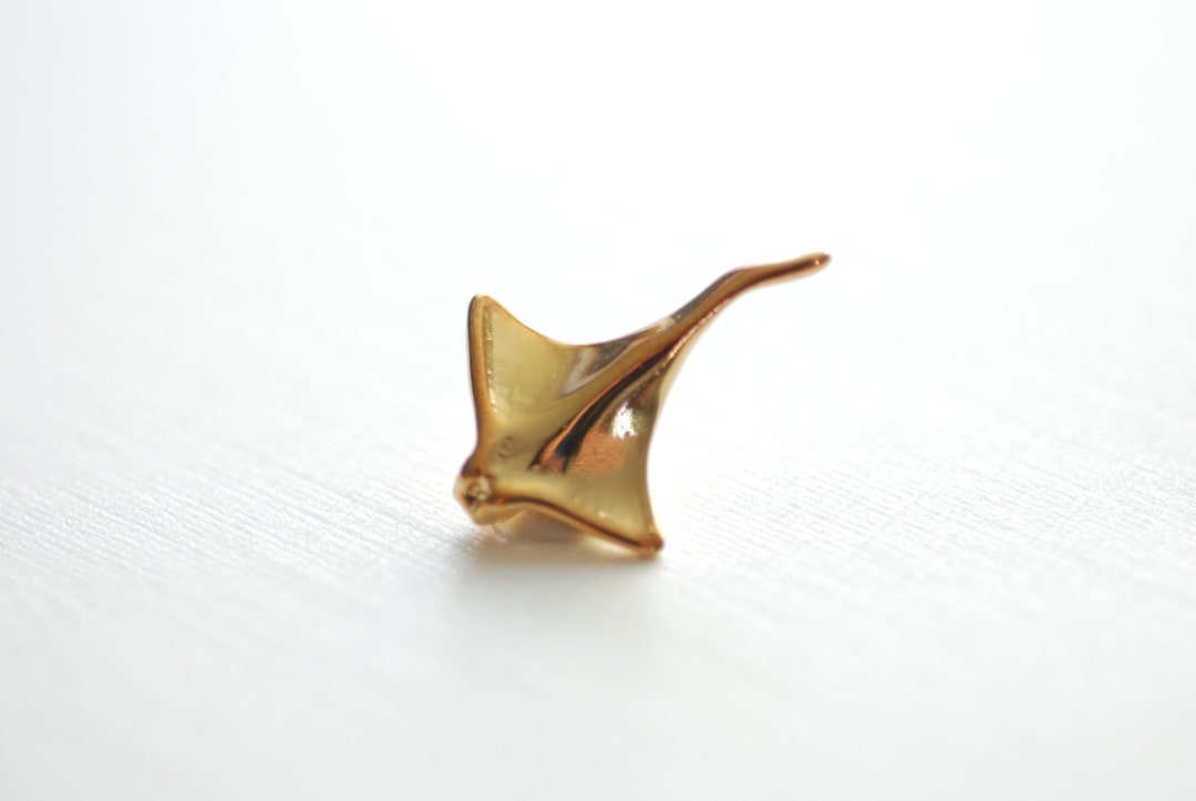 Vermeil Gold Stingray- 18k Gold Plated Over Sterling Silver Stingray ...