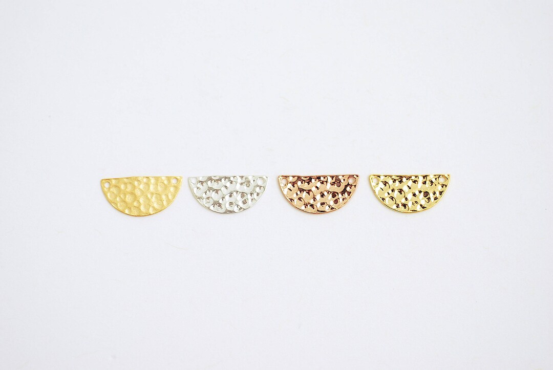 Vermeil Gold Half Circle Connector Charm- 22k Gold Plated Over Sterling ...