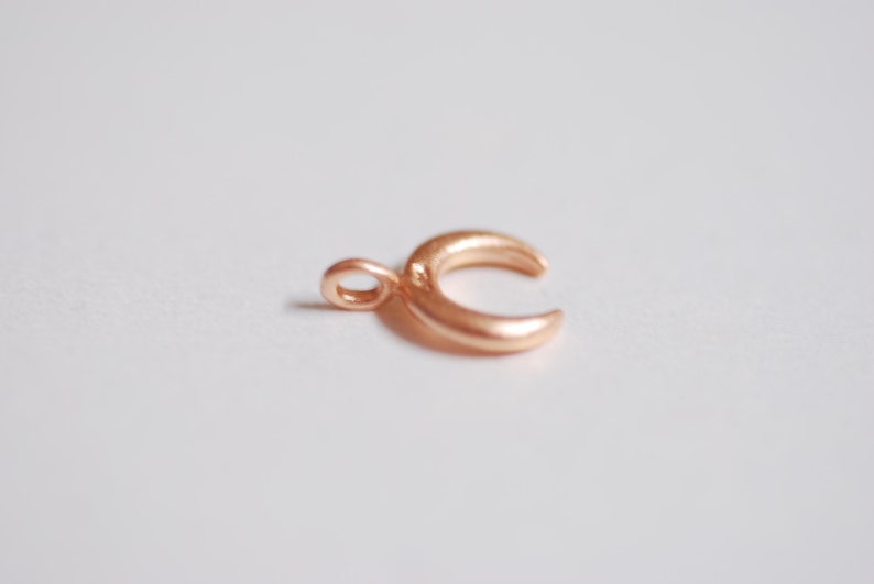 2pcs Matte Pink Rose Gold Crescent Moon Charm Small Crescent - Etsy