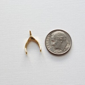 2 Pcs Vermeil Gold Wishbone - 18k Gold Over Sterling Silver Wishbone ...