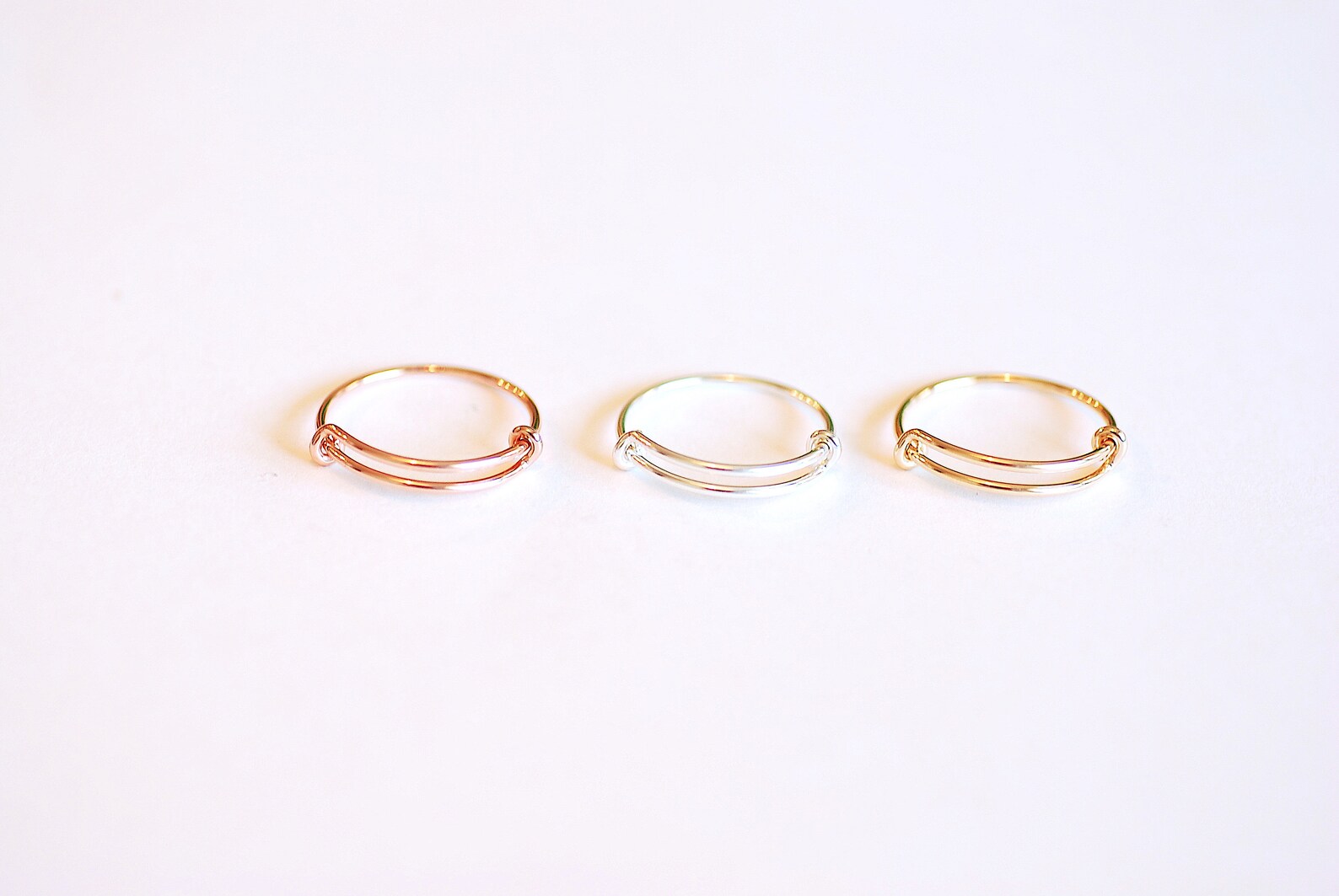 Adjustable Finger Ring Choose 925 Sterling Silver, 14k Gold Filled, 14k ...
