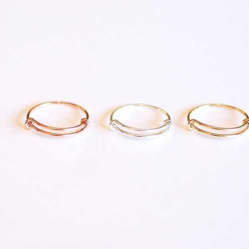 Adjustable Finger Ring Choose 925 Sterling Silver 14k Gold - Etsy
