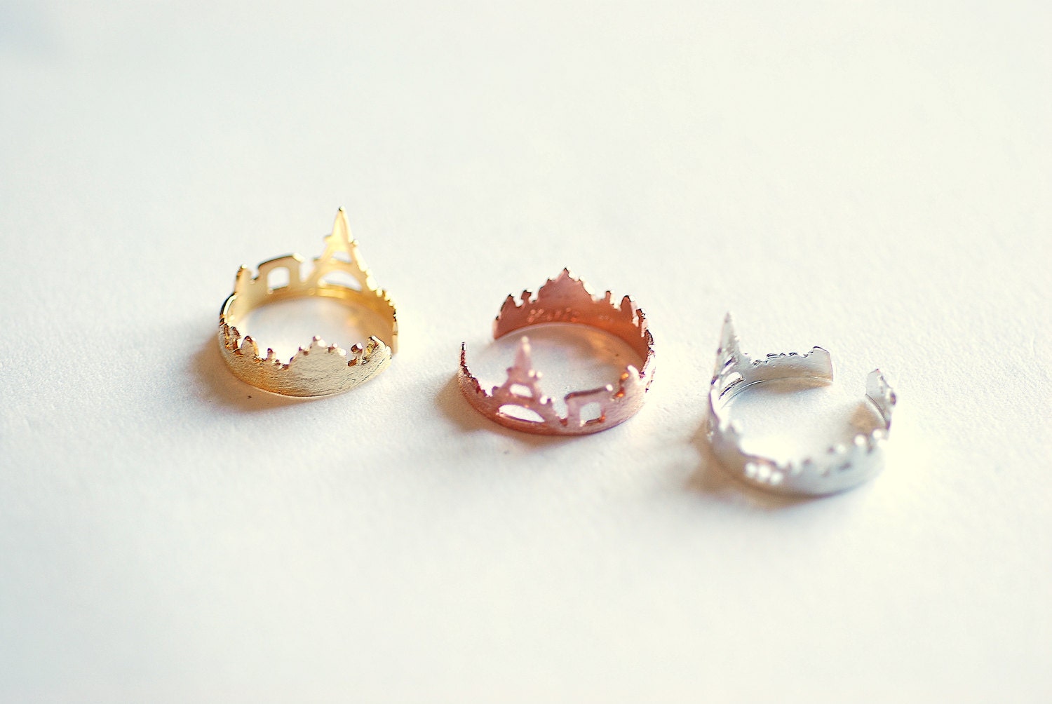 Paris Cityscape Adjustable Ring Paris France Skyline Ring | Etsy