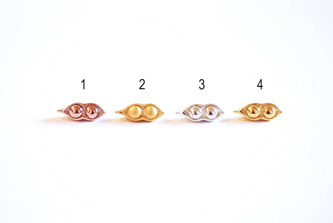 Small Two Peas in a Pod Charm Pendant- 925 Sterling Silver Pea Pod ...