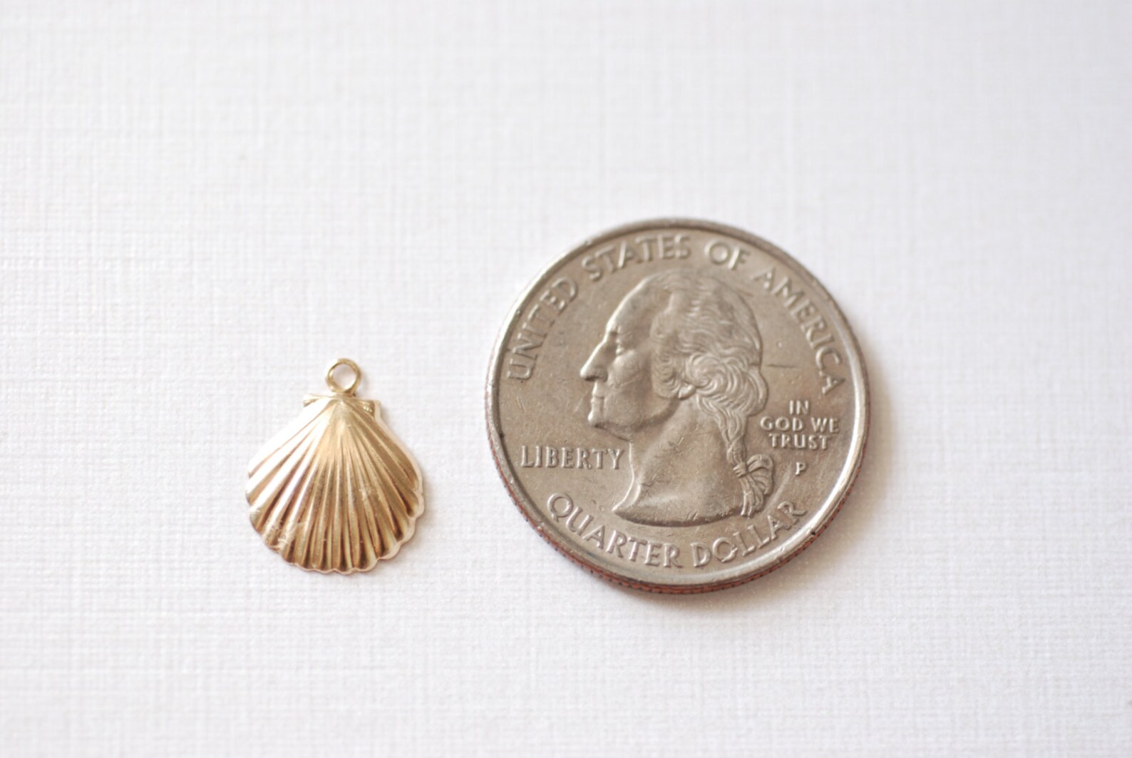 14k Gold Filled SHELL Pendant Charm,gold Filled Sea Shell Seashell ...