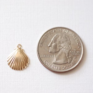 14k Gold Filled SHELL Pendant Charm,gold Filled Sea Shell Seashell ...
