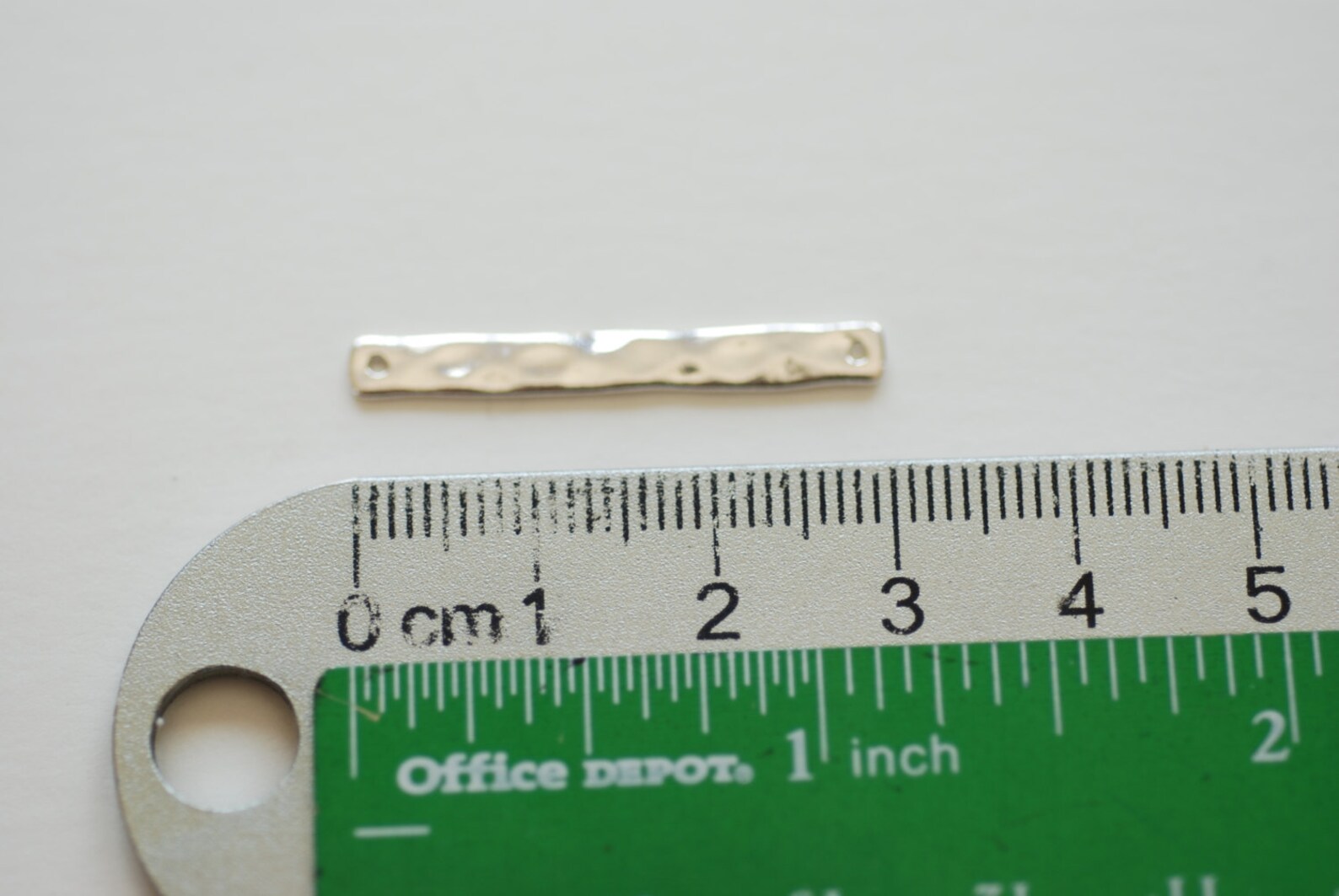 Sterling Silver Hammered Texture Skinny Rectangle Bar Connector Pendant ...