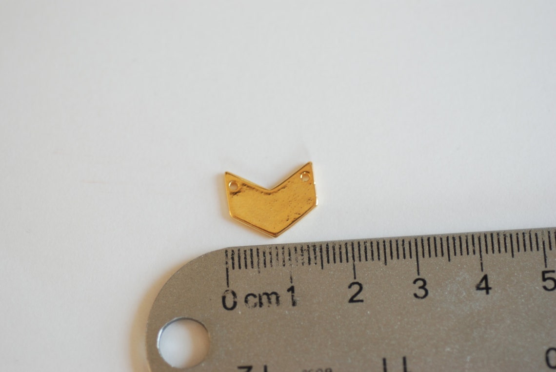 Vermeil Gold Chevron Arrow Connector-18k Gold Plated Over Sterling ...