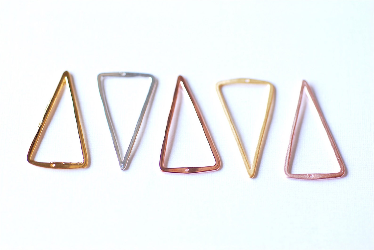 925 Sterling Silver Open Triangle Connector Charm- 925 Sterling Silver ...