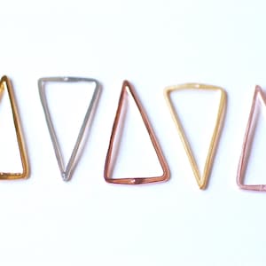 925 Sterling Silver Open Triangle Connector Charm- 925 Sterling Silver ...
