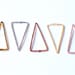 925 Sterling Silver Open Triangle Connector Charm- 925 Sterling Silver ...