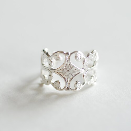 925 Sterling Silver Adjustable Ring Silver Ring One Size - Etsy