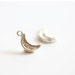 Sterling Silver Small Crescent Moon- 925 Silver Moon Charm, Silver Half ...