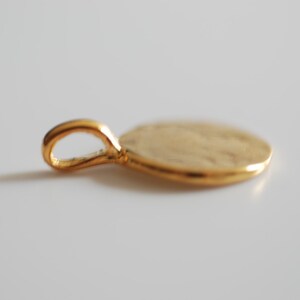 Shiny Vermeil Gold Blank Disc- 18k Gold Plated Over Sterling Silver ...