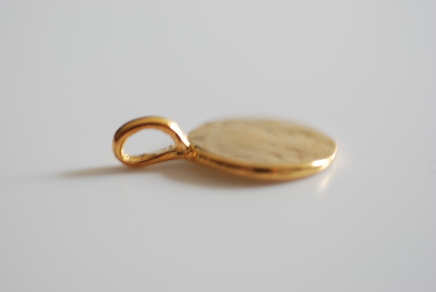 Shiny Vermeil Gold Blank Disc- 18k Gold Plated Over Sterling Silver ...