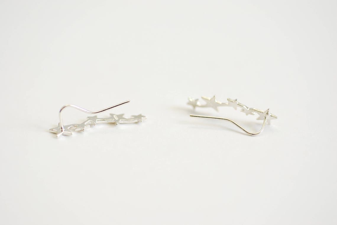 Star Ear Crawler Earrings 925 Sterling Silver Ear Climbers - Etsy