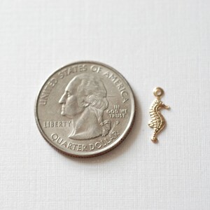 Seahorse 14K Gold Filled Tiny Charms, Gold Filled Seahorse Charm, Gold ...