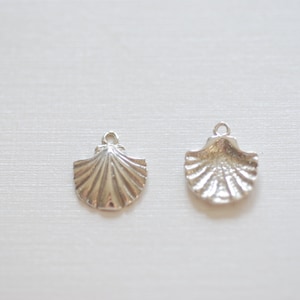 Sterling Silver Sea Shell Charm - 925 Sterling Silver Sea Shell Charm ...