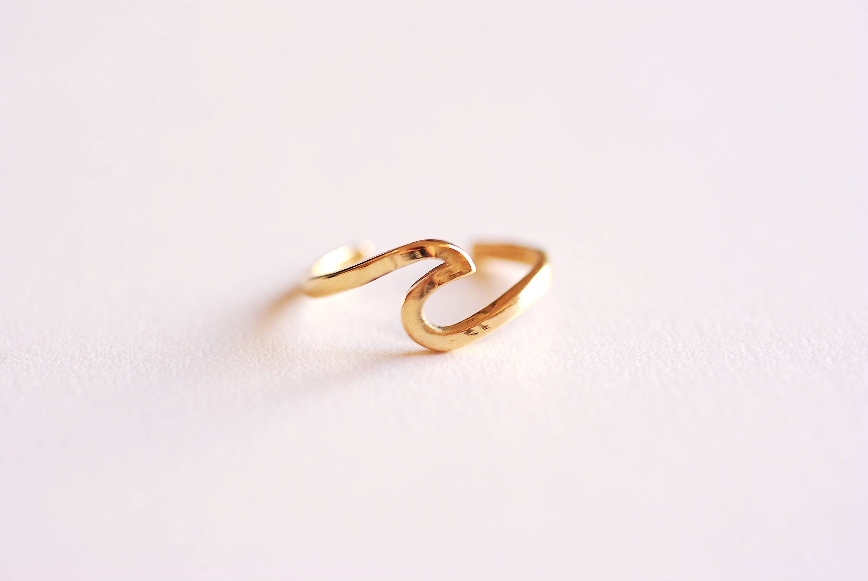 Shiny Gold Adjustable Wave Ring Nalu Ring Ocean Ring Tidal - Etsy