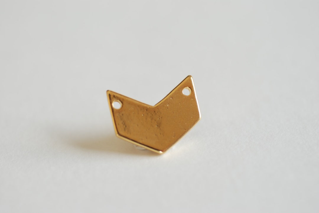 Vermeil Gold Chevron Arrow Connector-18k Gold Plated Over Sterling ...