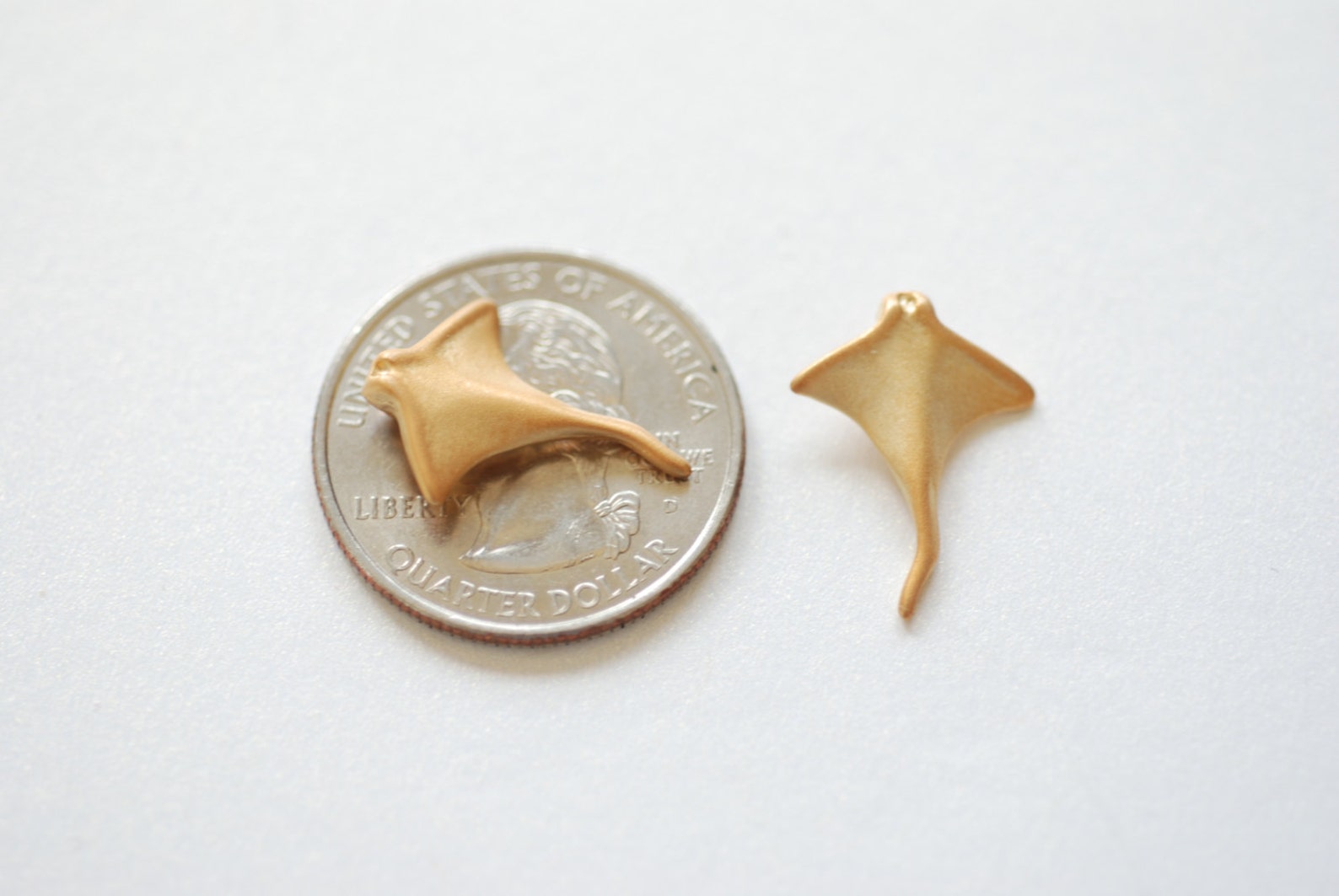 Matte Vermeil Gold Stingray 18k Gold Plated Over Sterling - Etsy