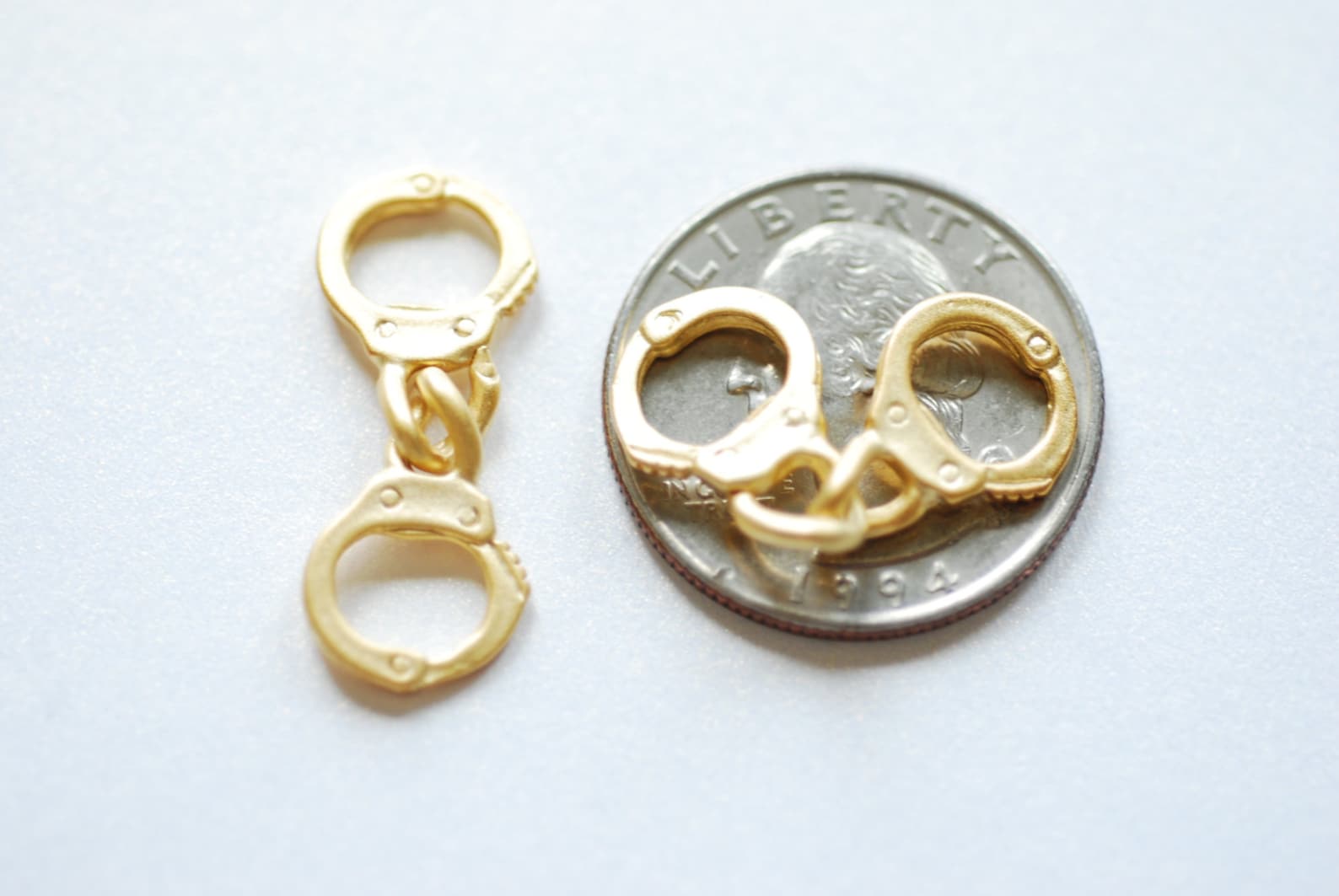 Vermeil Matte Gold Handcuffs, 18k Gold Plated Over Sterling Silver ...
