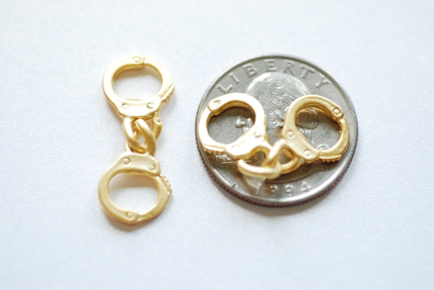 Vermeil Matte Gold Handcuffs, 18k Gold Plated Over Sterling Silver ...