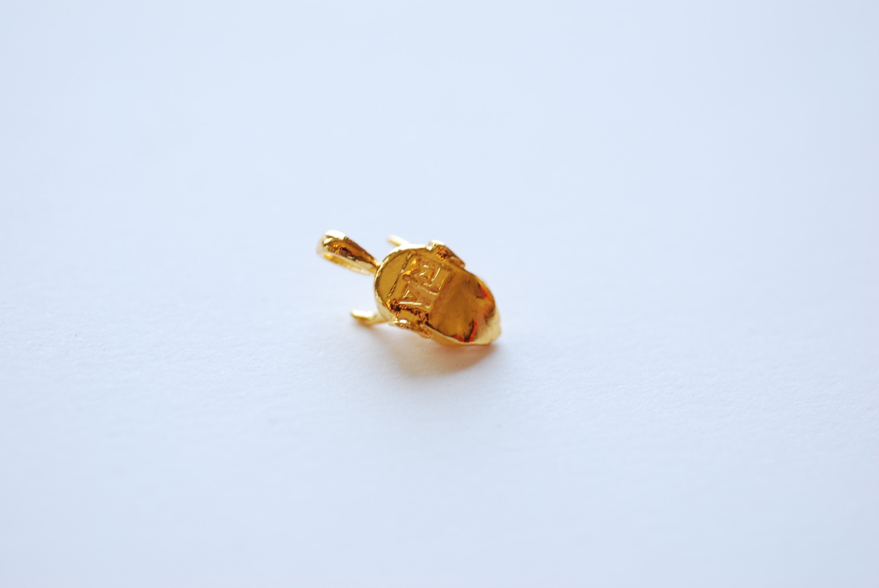 Japanese Kabuki Oni Mask Charm, Vermeil 18k Gold Plated Over 925 ...