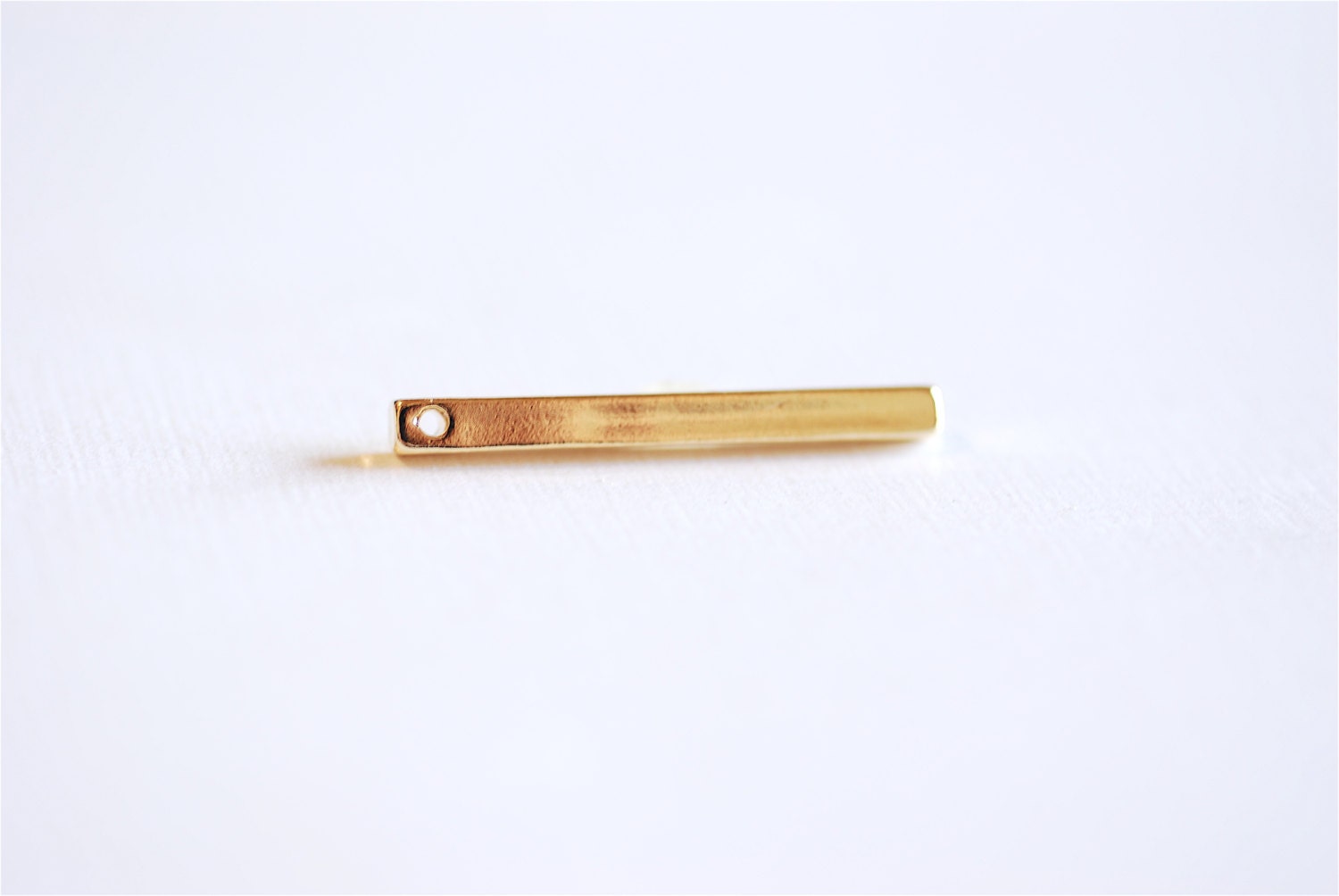 Shiny Vermeil Gold Rectangle Bar Drop 18k Gold Plated Over | Etsy