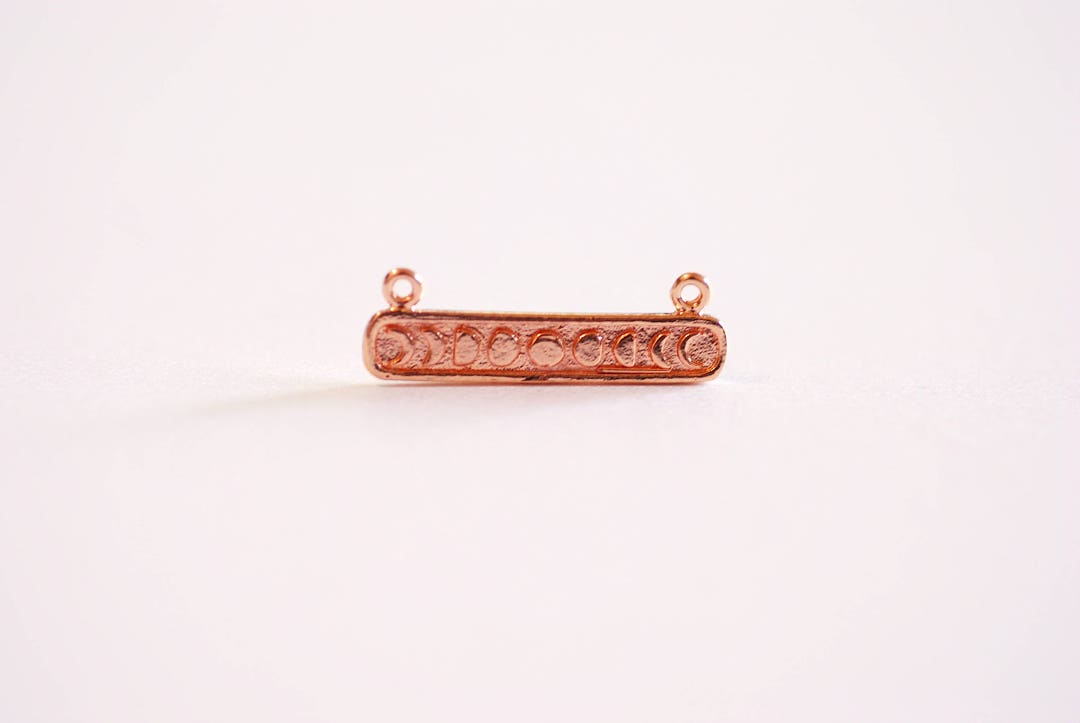 Pink Rose Gold Moon Phases Charm- Vermeil Gold Moon Phase Festoon ...