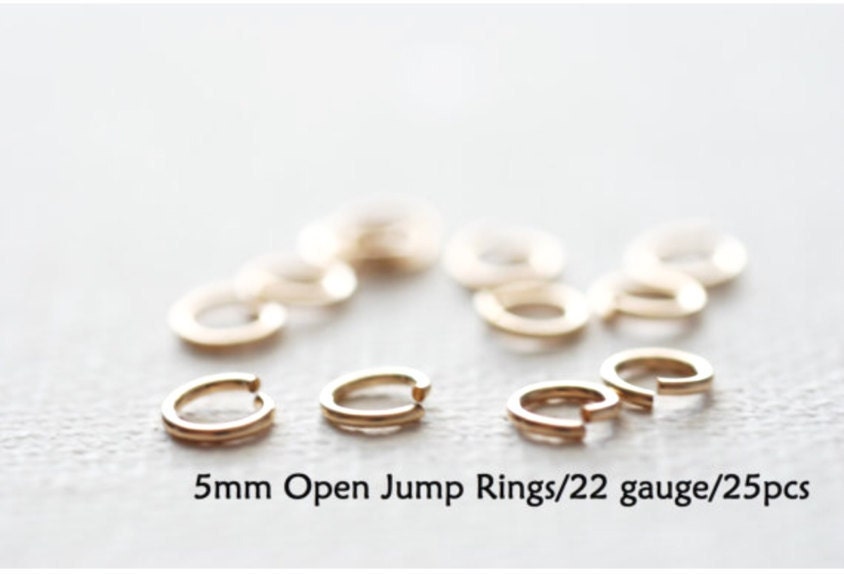 5mm Open Jump Ring 14k Gold Filled 20 Gauge 25 Pcs Jewelry - Etsy