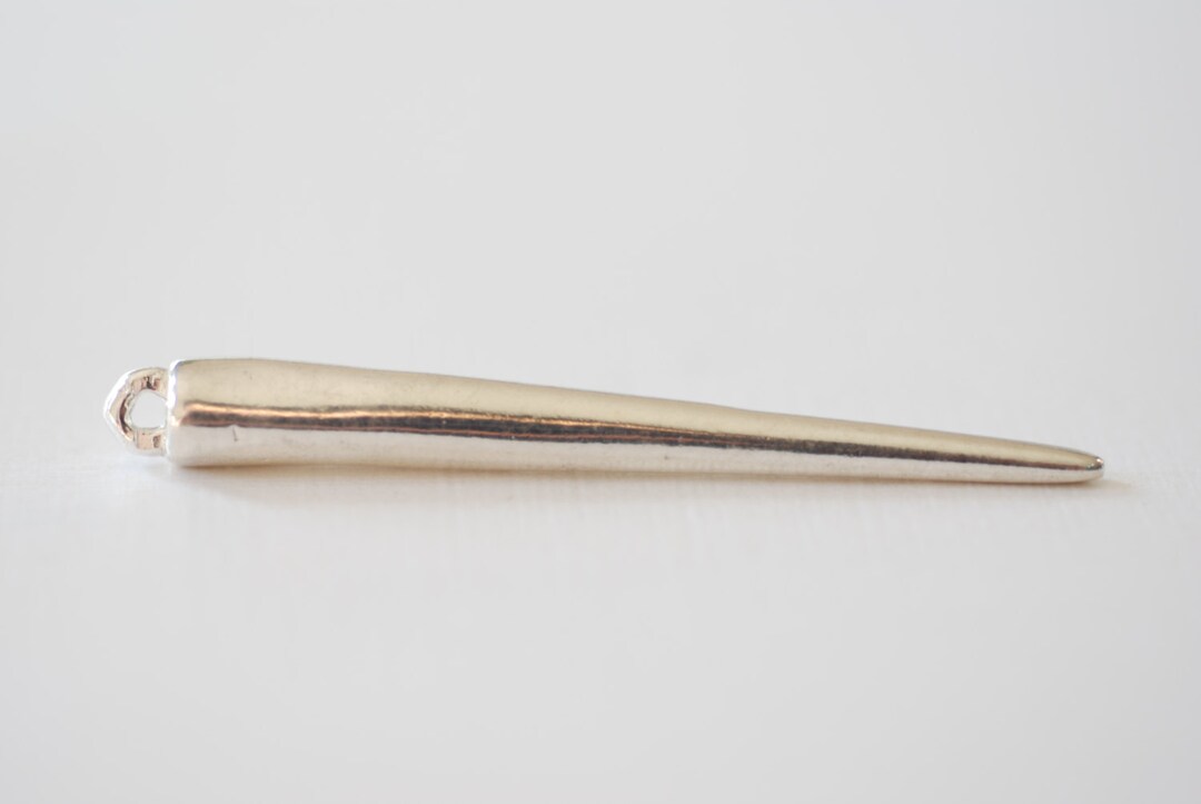 Sterling Silver Long Skinny Thin Needle- Silver Extra Long Spike Needle ...