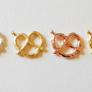 Sterling Silver Pretzel Charm- 925 Sterling Silver Twisted Pretzel ...