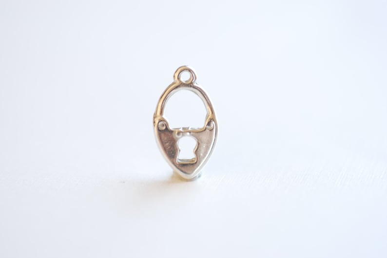 Sterling Silver Lock and Key Pendant- 925 Silver Lock Charm, Skeleton ...