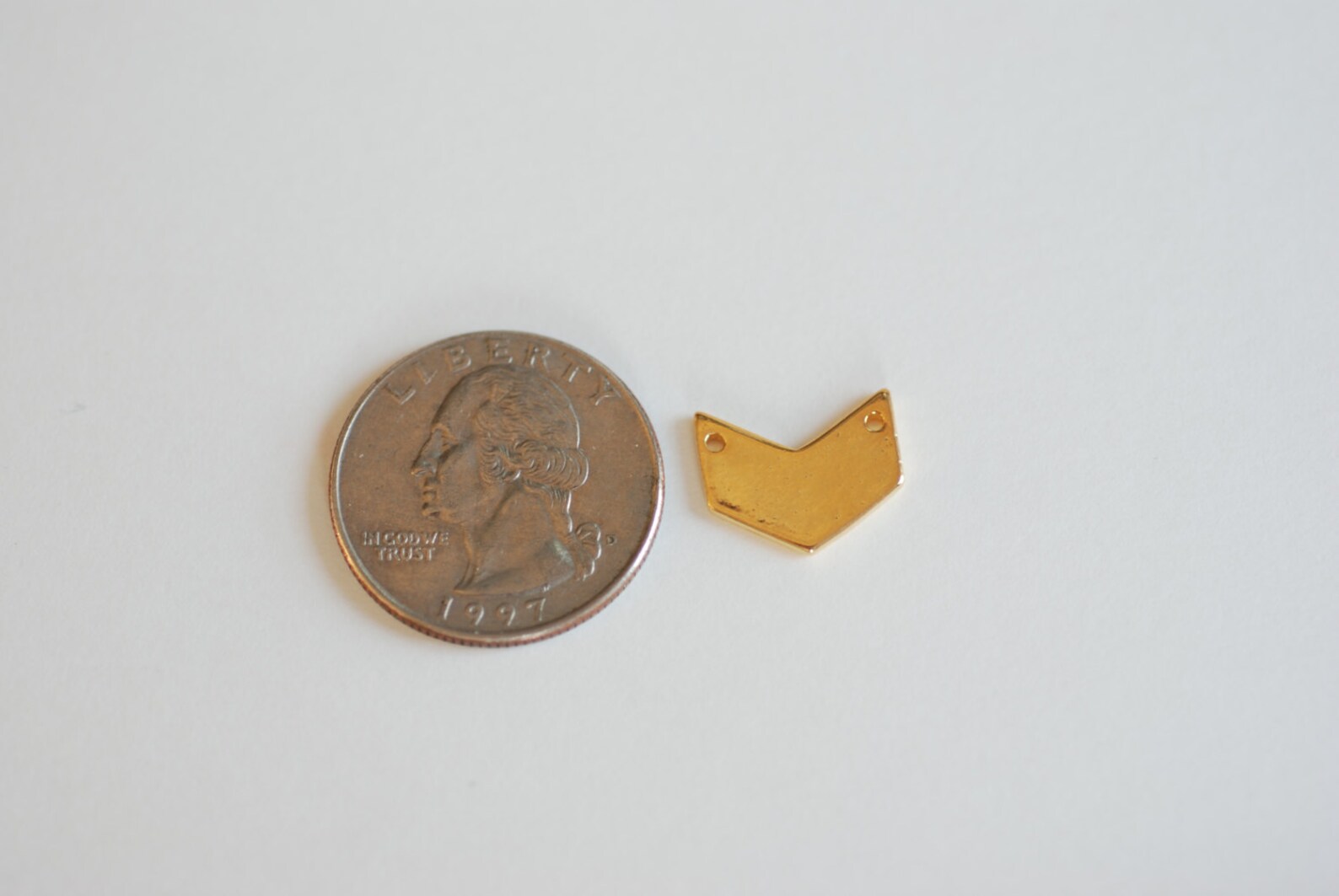Vermeil Gold Chevron Arrow Connector-18k Gold Plated Over Sterling ...