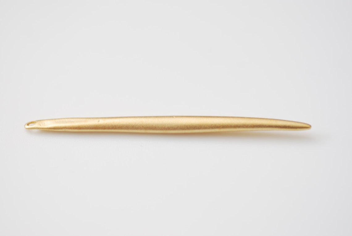 Vermeil Gold Matte Skinny Needle-vermeil Medium Spike Needle - Etsy