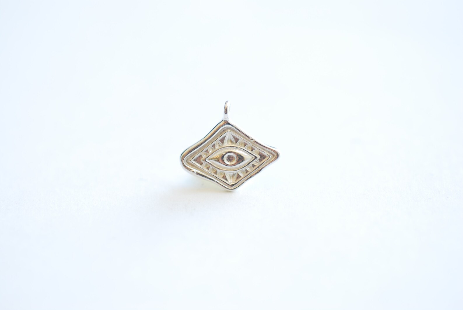 Small Evil Eye Charm - 18k Vermeil Gold Plated 925 Sterling Silver ...