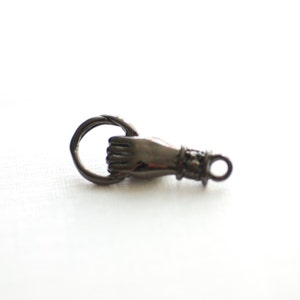 Black Gold Vermeil Hand Connector- 18k Gold Plated Sterling Silver ...
