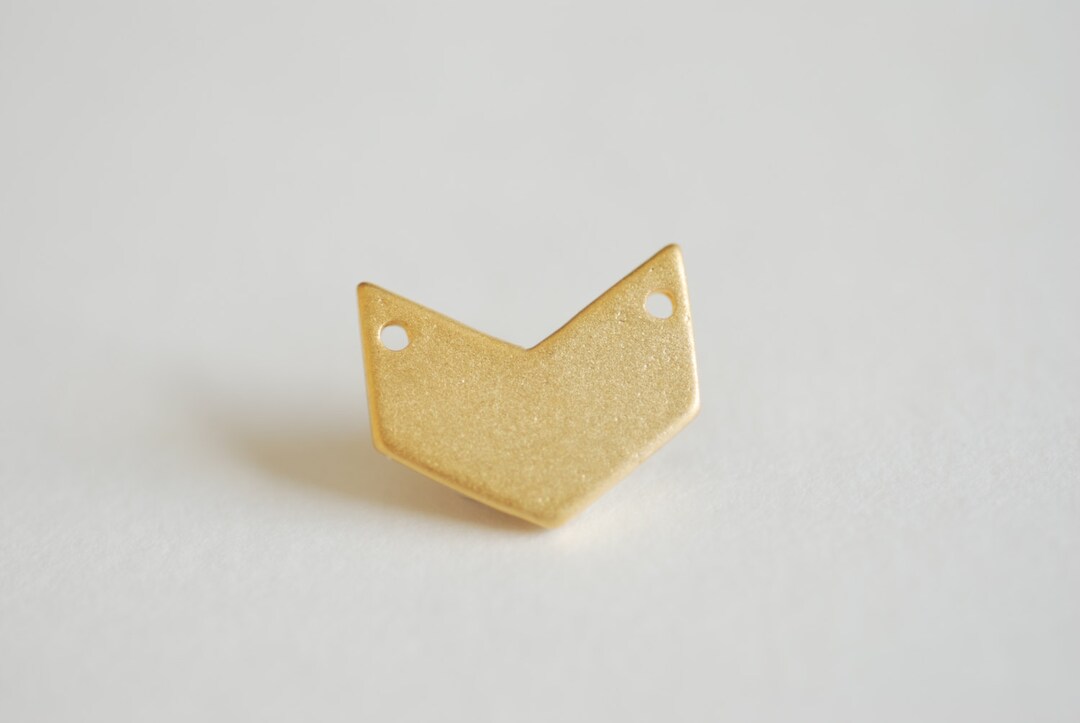 Matte Vermeil Gold Chevron Arrow Connector-18k Gold Plated Over ...
