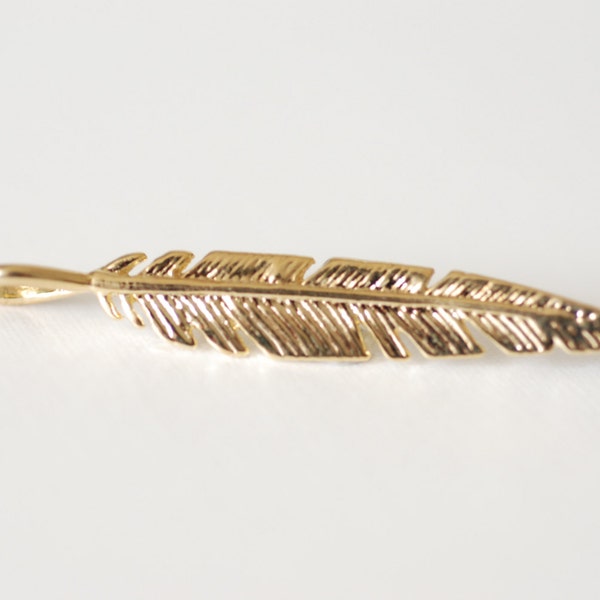 Gold Feather Jewelry - Etsy